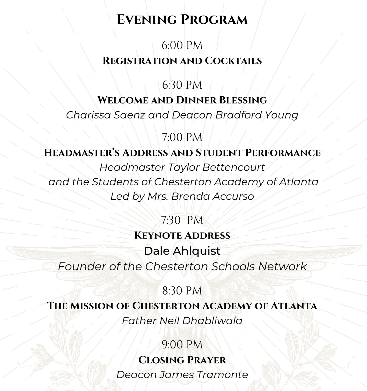 Chesterton Academy of Atlanta Taste of Excellence Gala